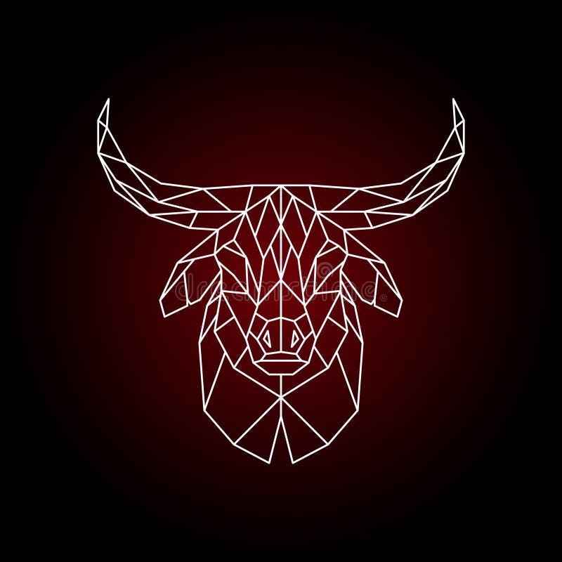Polygonal Buffalo Head. Geometric Style Stock Vector - Illustration of ...