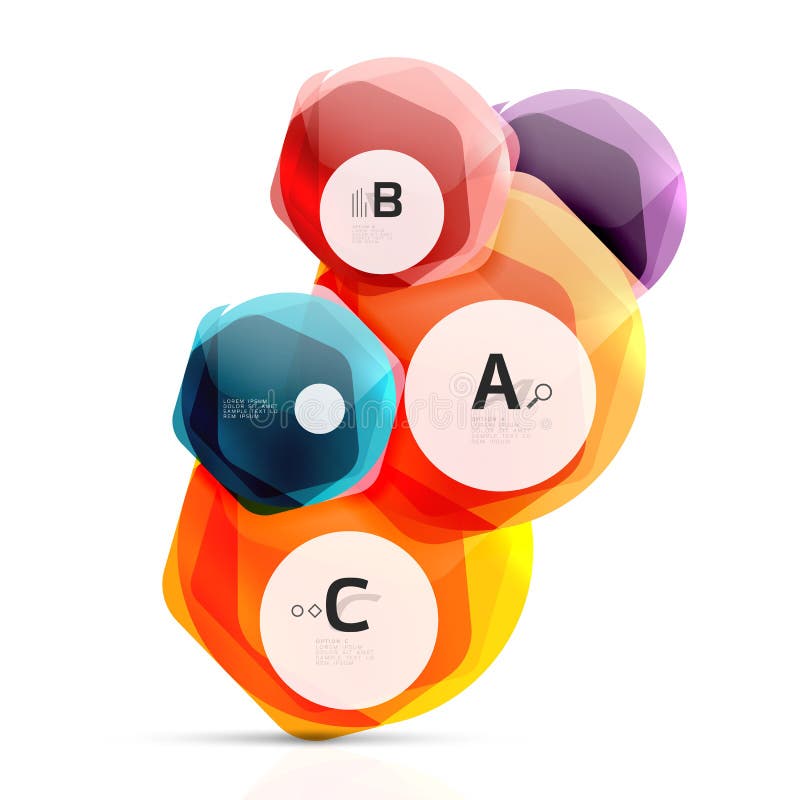 Geometrical Hexagon Aqua Elements Stock Illustration - Illustration of ...