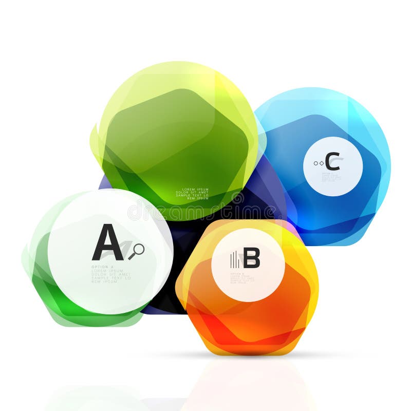 Geometrical Hexagon Aqua Elements Stock Illustration - Illustration of ...