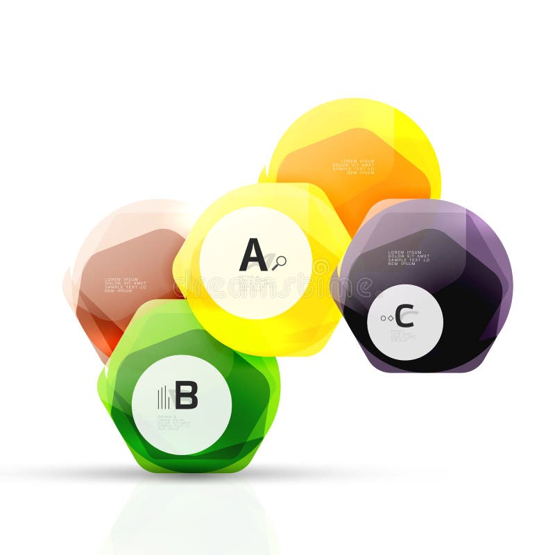 Geometrical Hexagon Aqua Elements Stock Vector - Illustration of design ...