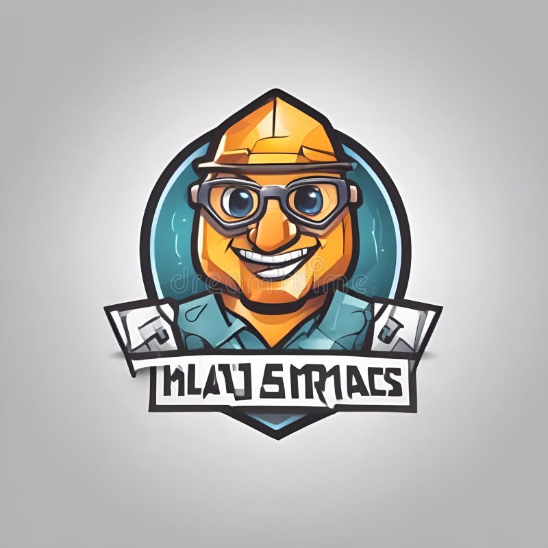 A Geometrical Logo Design of a Builder Ai Generated Stock Image - Image ...