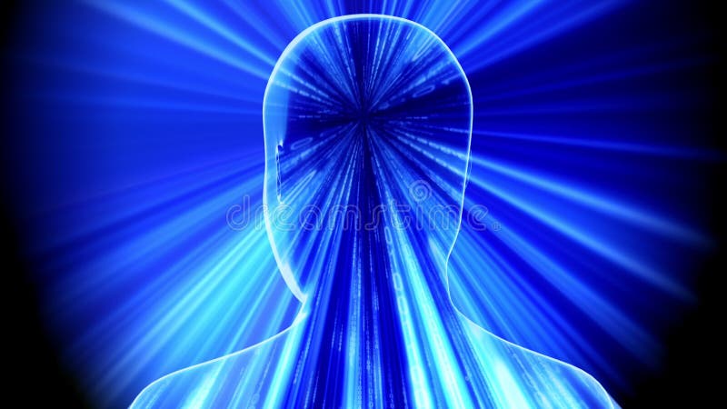 Geometrical Man Face and Matrix Style Binary Code Stock Video - Video ...