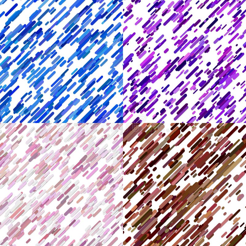 Diagonal Rounded Stripe Background Pattern Set Stock Vector ...