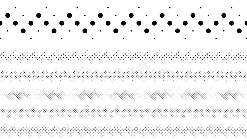Geometrical Repeating Abstract Dotted Pattern Page Divider Line Set ...