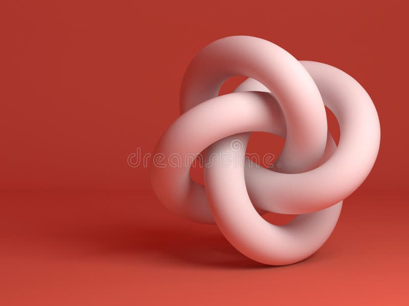 Geometric Representation of a Torus Knot. 3d Stock Illustration ...