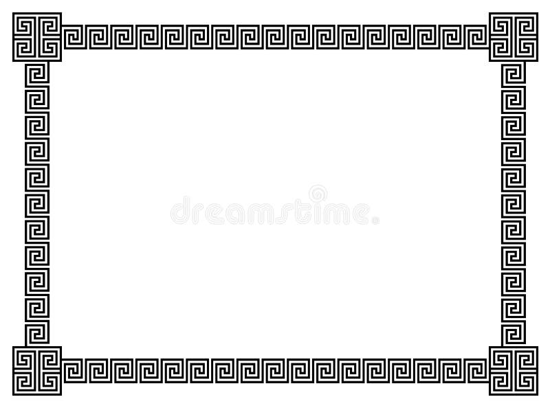Simple Ancient Greek Border Patterns Stock Illustration - Illustration ...