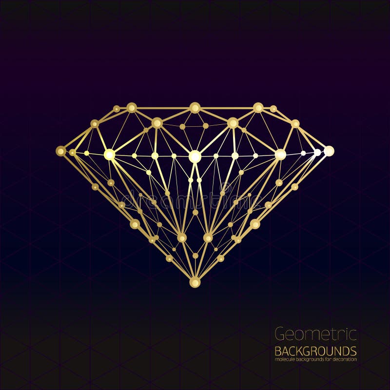 The Geometrical Shape of the Diamond Lattice Molecular Stock Vector ...