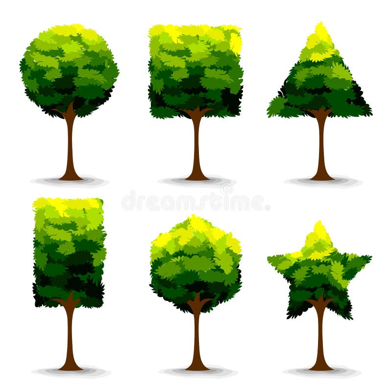 Geometrical Shape Tree stock vector. Illustration of ecology - 20569842