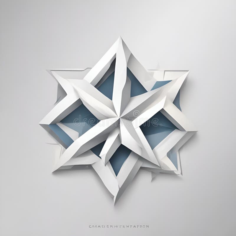 A Geometrical Star Logo Design Ai Generated Stock Image - Image of ...