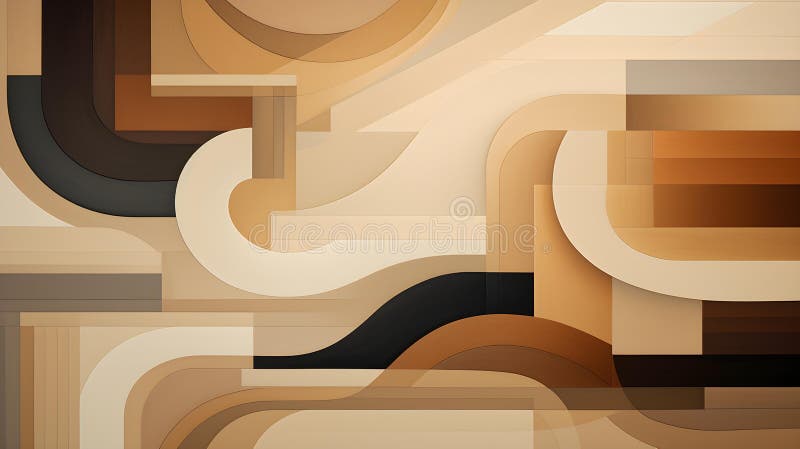 Abstract and Geometrical Texture in Beige Colors. Futuristic Background ...