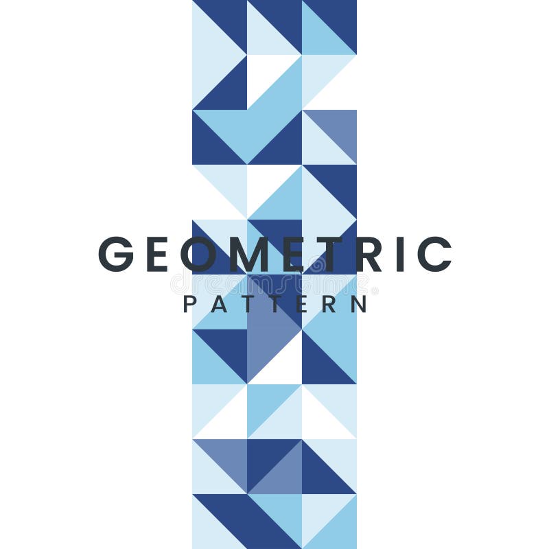 Geometrical Textures Mosaic Design with Blue and White Tangle Shapes on ...