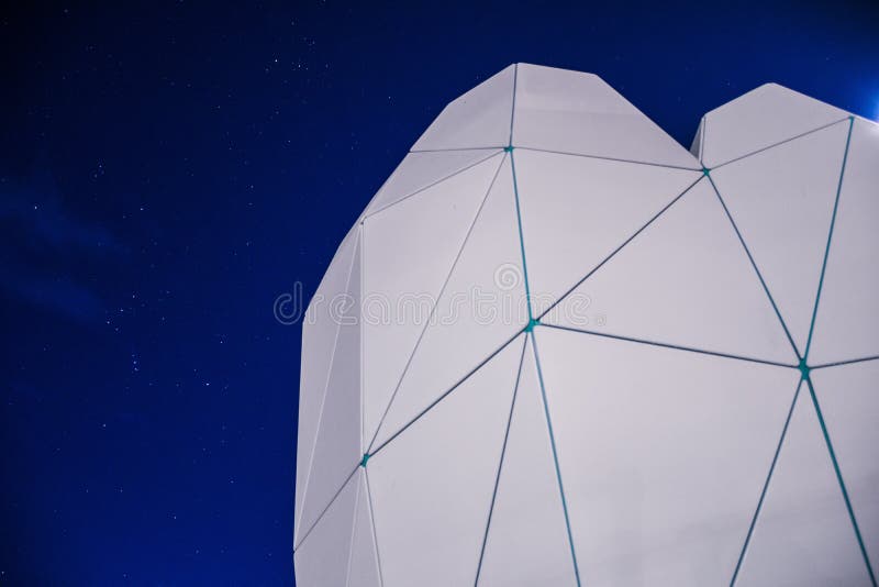 Geometrical White Structure Captured Under the Starry Sky Stock Photo ...