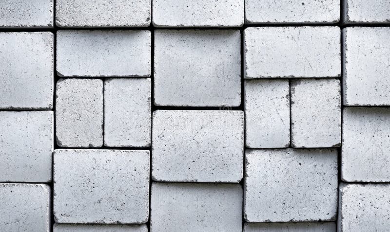 A Geometrically Arranged Concrete Blocks Creates a Textured Wall ...