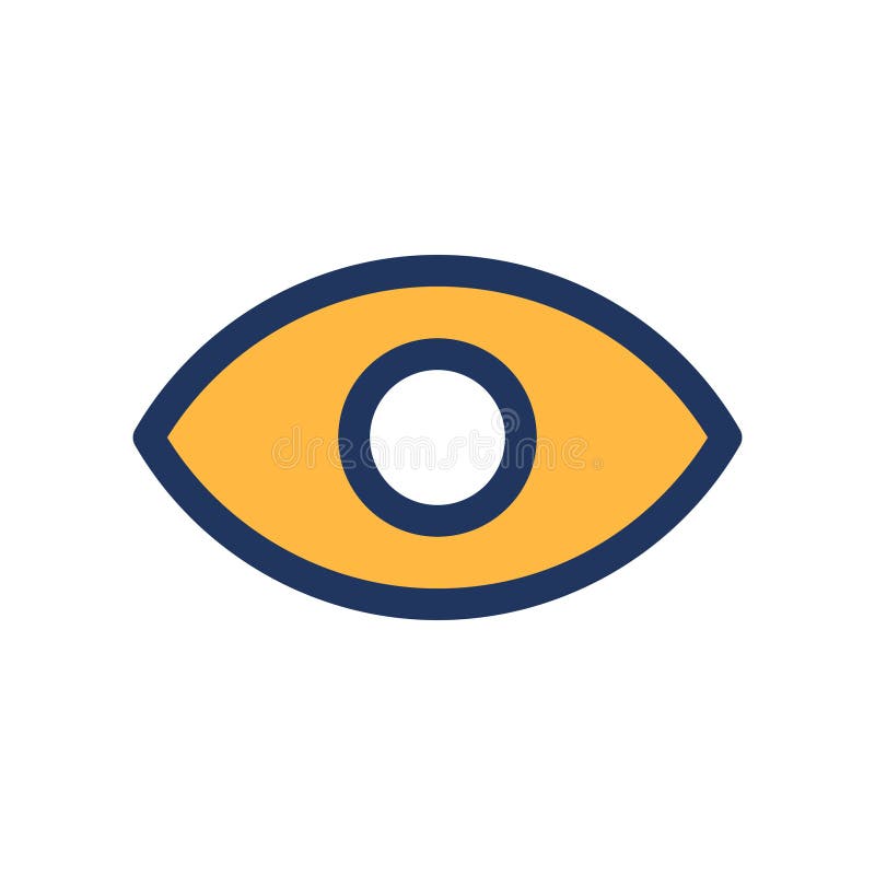 Geometrically Correct Eye Yellow Eyeball Stock Vector - Illustration of ...