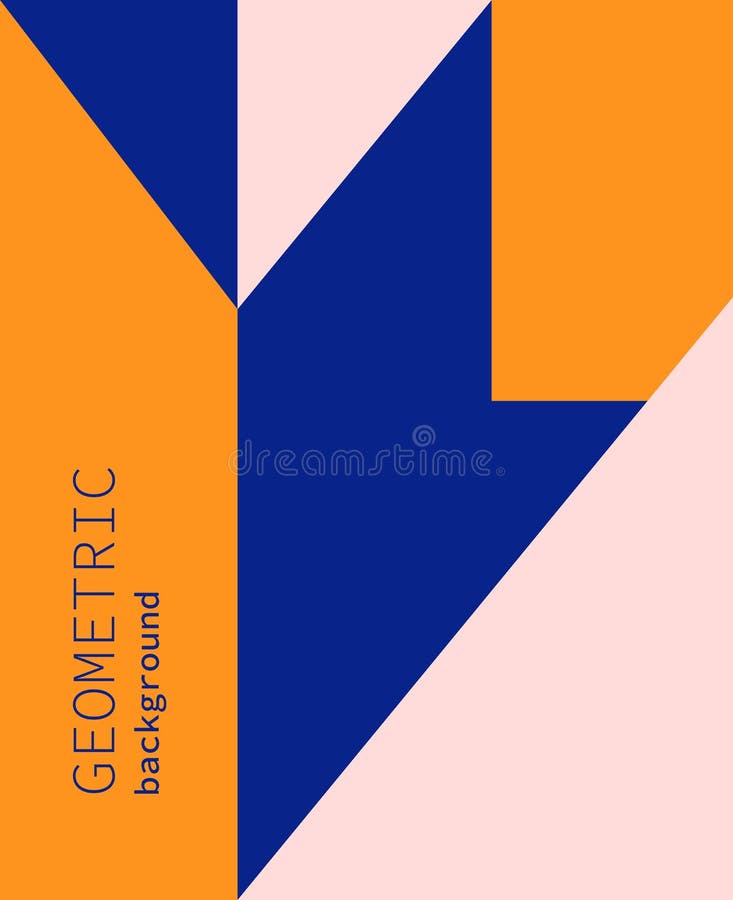 Abstract Geometric Poster with Simple Shapes and Figures Stock Vector ...