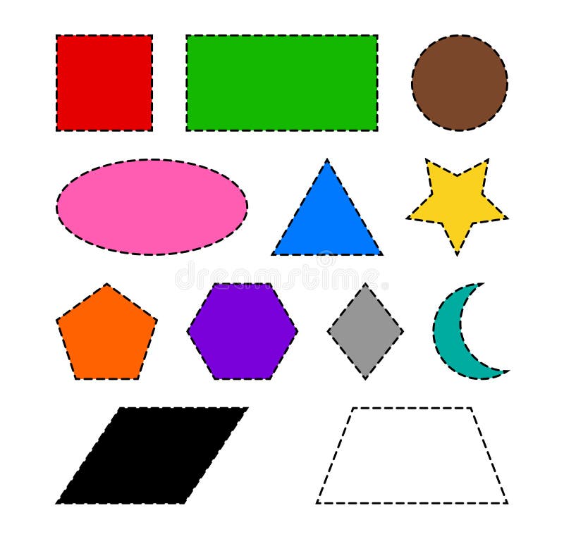Geometrisch Het Pictogramontwerp Van Het Vormen Vectorsymbool Vector ...