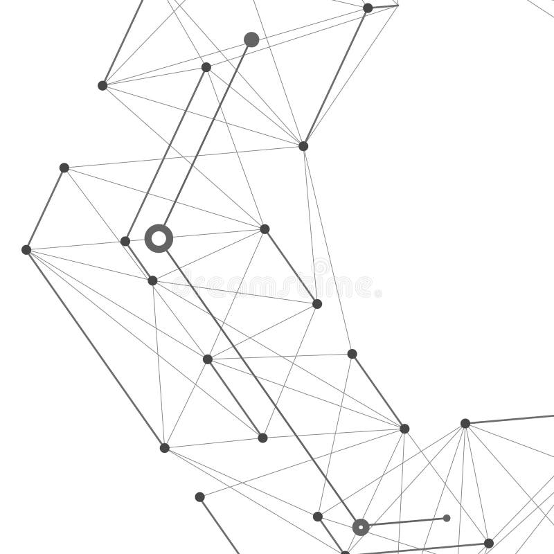 Geometrische Linien Und Punkte Vektor Abbildung - Illustration von ...