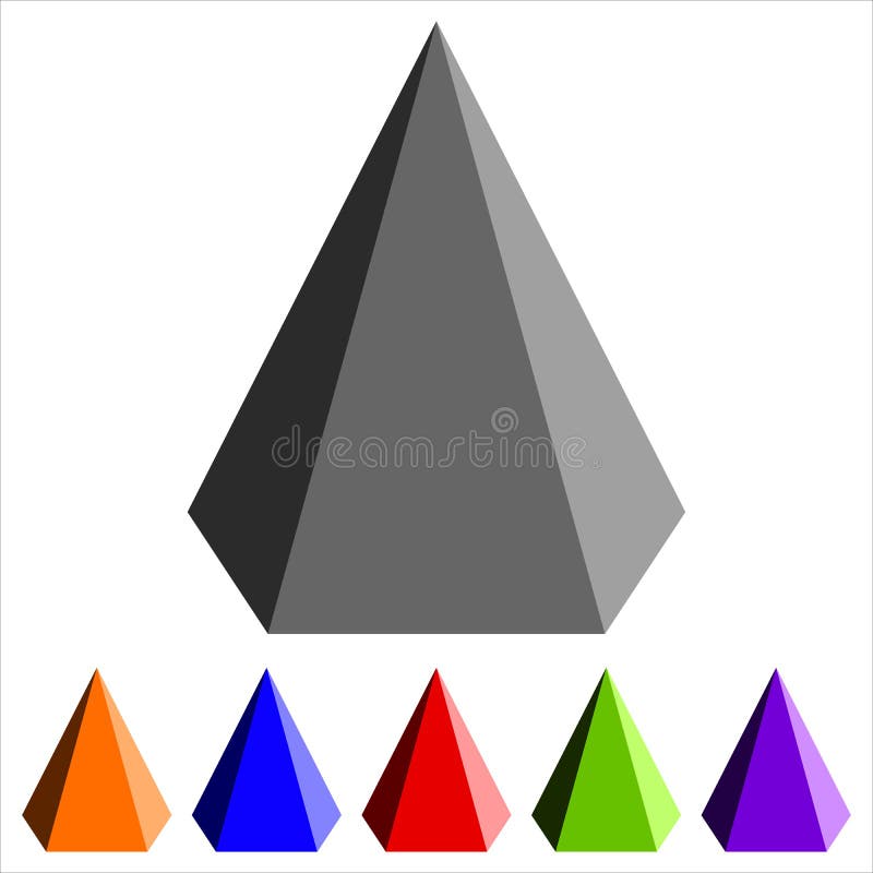 Pyramide Geometrische Form vektor abbildung. Illustration von ...