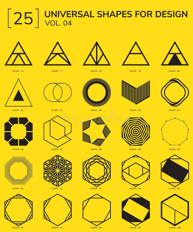 Geometrisk formlogo vektor illustrationer. Illustration av diagram ...