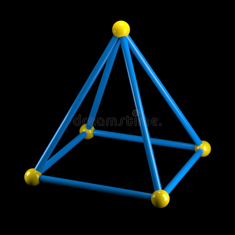 Pyramid wire-frame stock illustration. Illustration of architect - 2537359