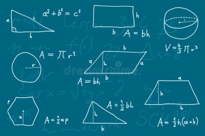 Doodle Illustration Geometry Formulas Stock Illustrations – 498 Doodle ...