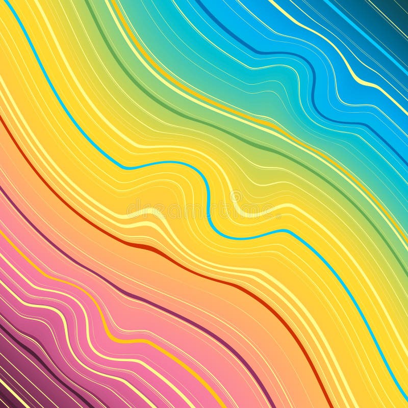 Abstract Geometry Background. Gradient Painted Curved Lines Stock ...