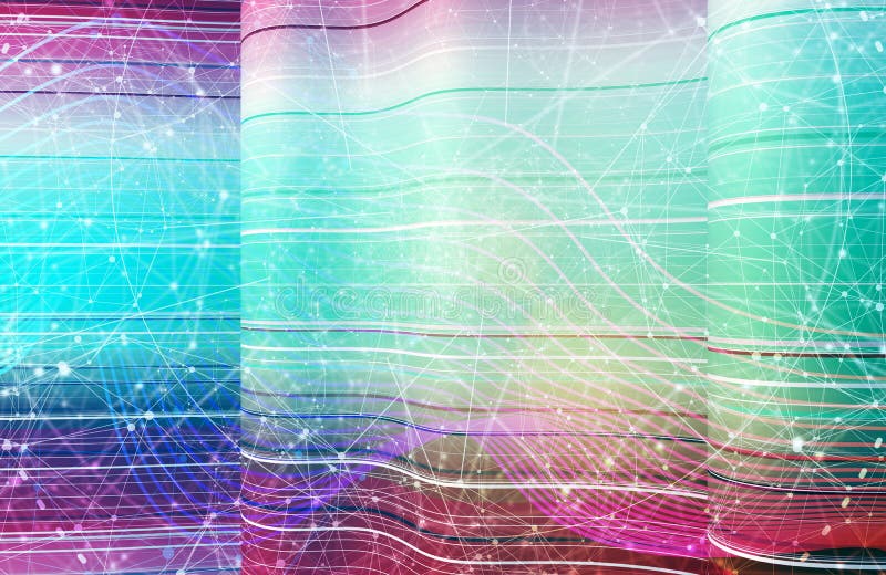 Geometry Abstract Background with Stripes on Waved Surface Stock ...