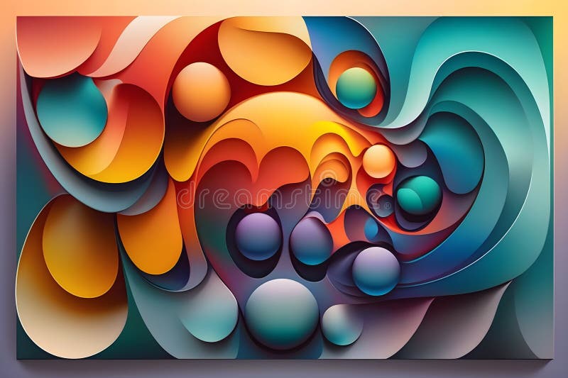 Geometry Abstract Colorful Gradient Background in Fluid Art Style ...