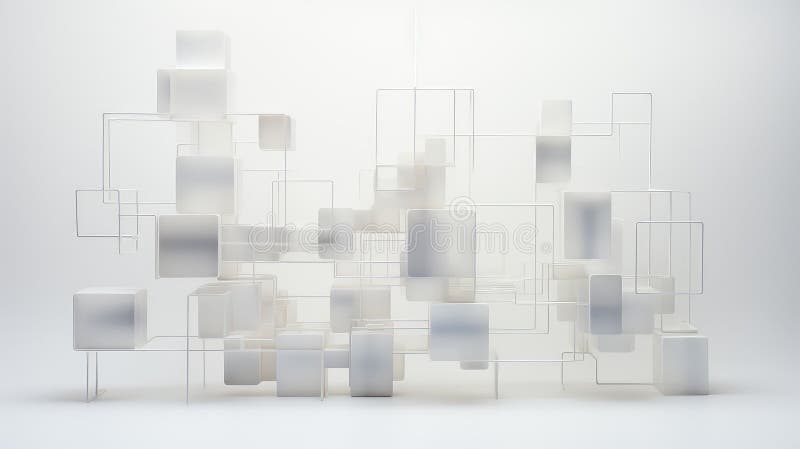 Geometry Abstract Data White Stock Illustration - Illustration of ...