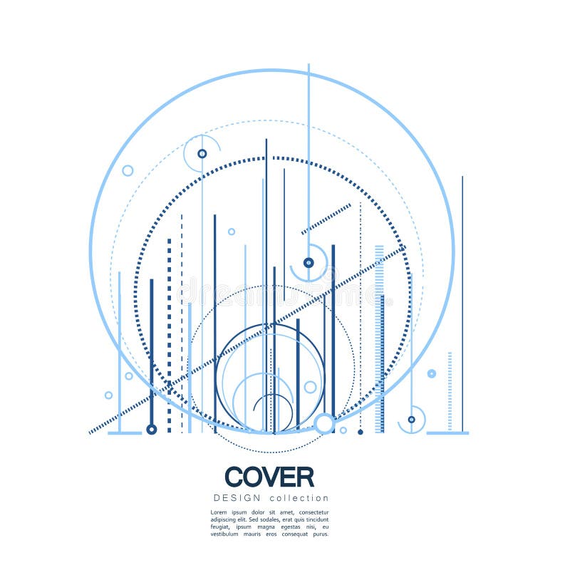 Geometry Abstract Pattern with Connected Lines and Circles. Vector ...