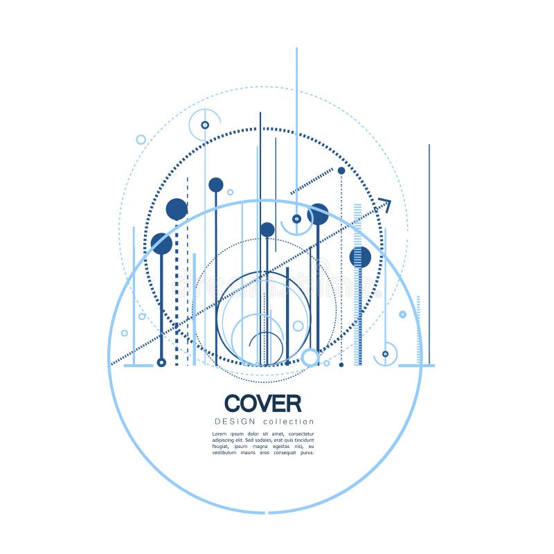 Geometry Abstract Pattern with Connected Lines and Circles. Vector ...