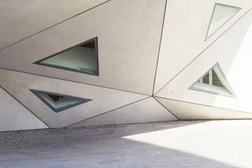 Geometry in Architecture, Part of the Facade of the Building, Tr Stock ...