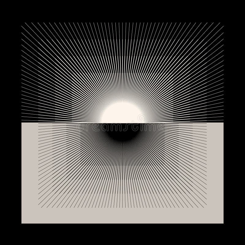 Geometry Art Lines Design. Sun Concept Stock Vector - Illustration of ...