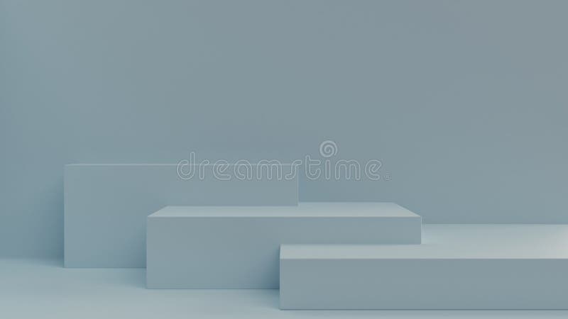 Geometry Basic Geometric Shapes Composition Blue Scene Stock ...