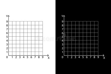 Geometry Cartesian Coordinate System Vector Illustration. Stock ...