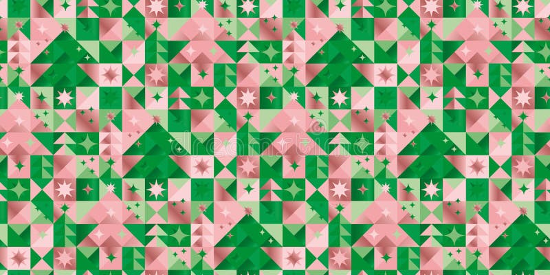 Geometry Christmas Seamless Pattern Stock Vector - Illustration of ...