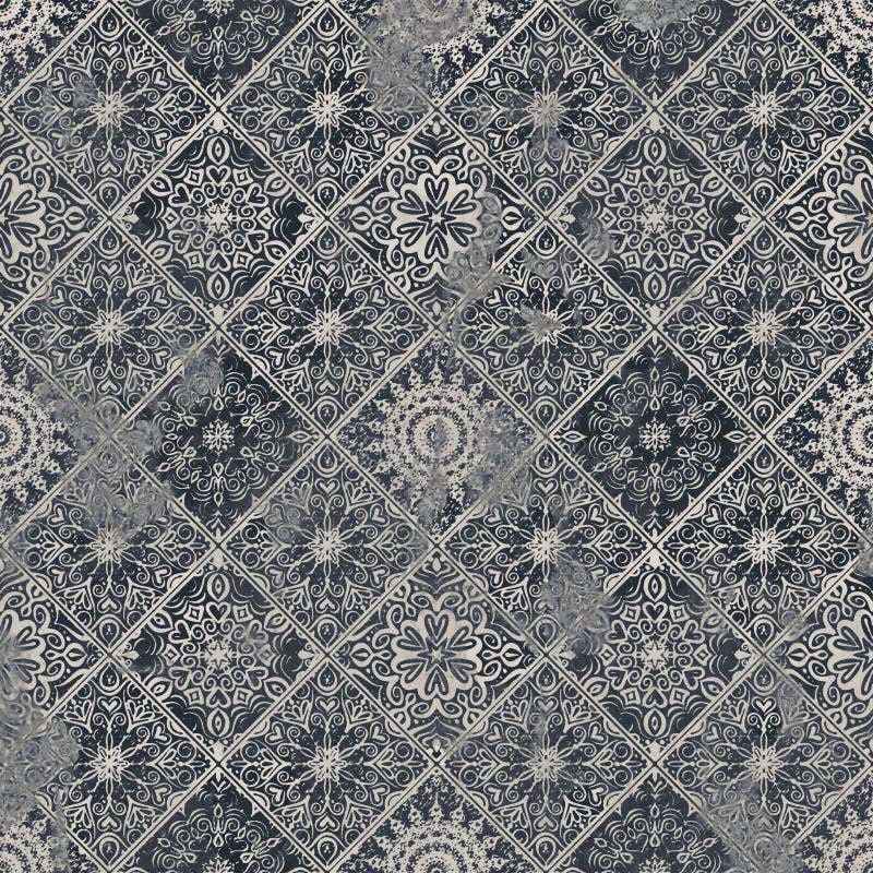 Geometry Classic Repeat Modern Pattern with Textures Stock Illustration ...