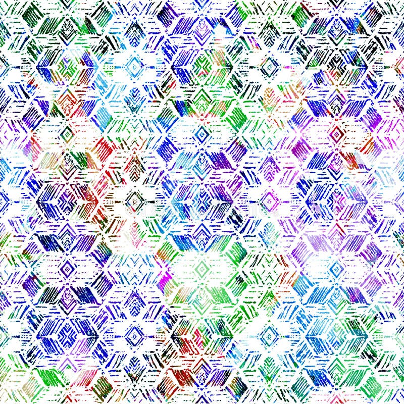 Geometry Classic Repeat Modern Pattern with Textures Stock Illustration ...