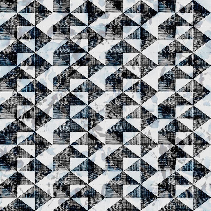 Geometry Classic Repeat Modern Pattern with Textures Stock Illustration ...