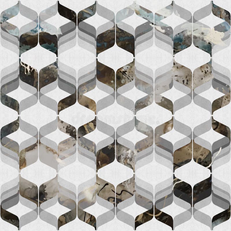Geometry Repeat Pattern with Texture Background Stock Illustration ...