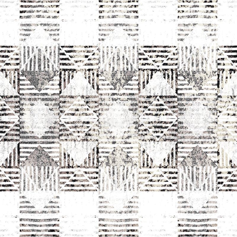 Geometry Classic Repeat Modern Pattern with Textures Stock Illustration ...