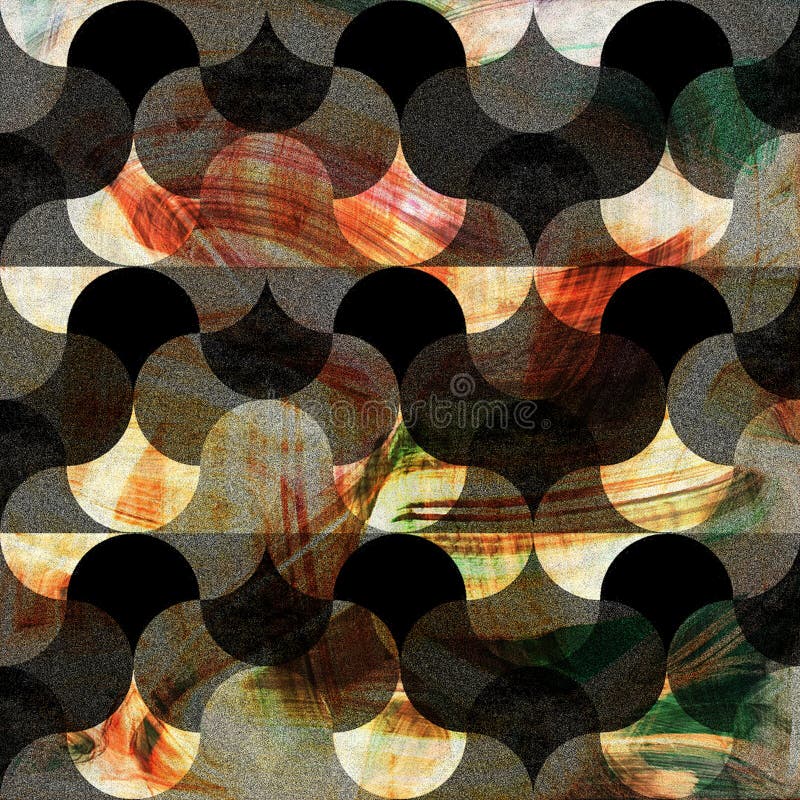 Geometry Repeat Pattern with Texture Background Stock Illustration ...