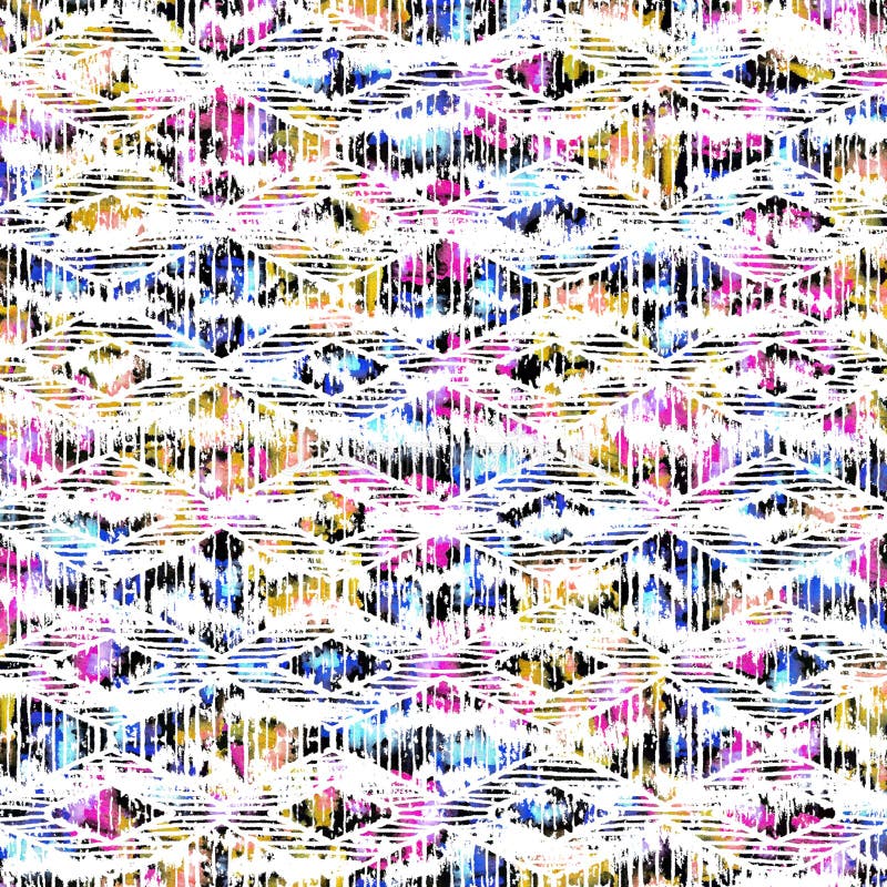 Geometry Repeat Pattern with Texture Background Stock Illustration ...