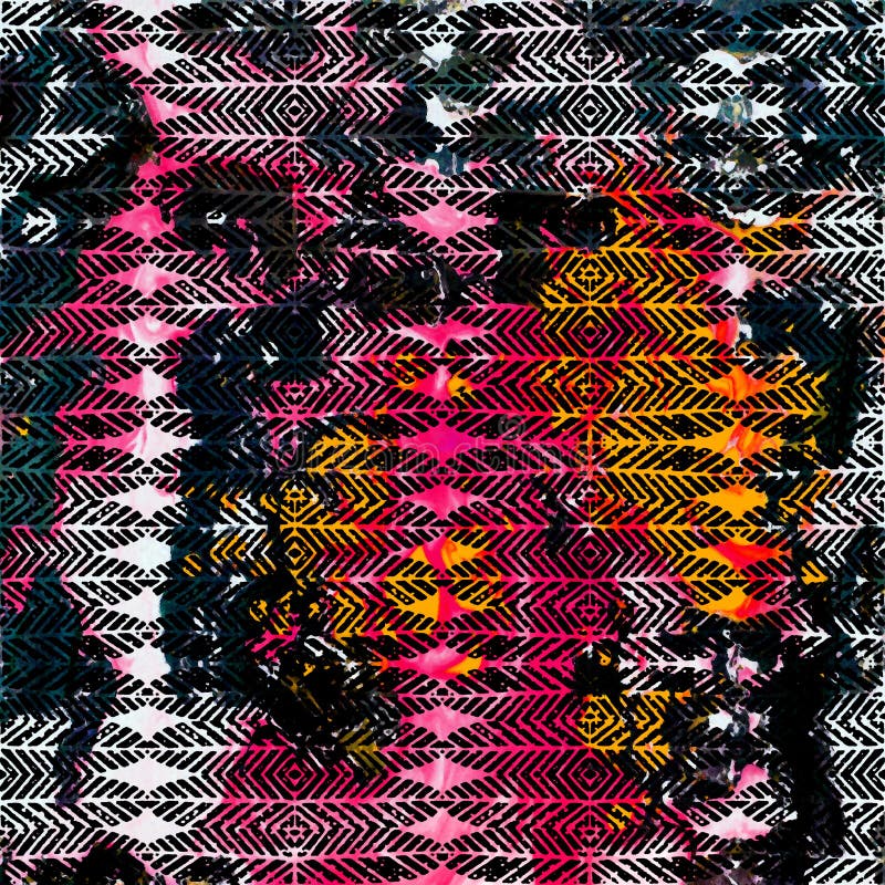 Geometry Repeat Pattern with Texture Background Stock Illustration ...