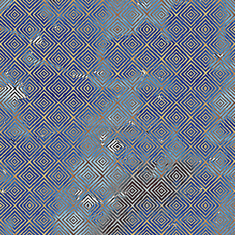 Geometry Repeat Pattern with Texture Background Stock Illustration ...