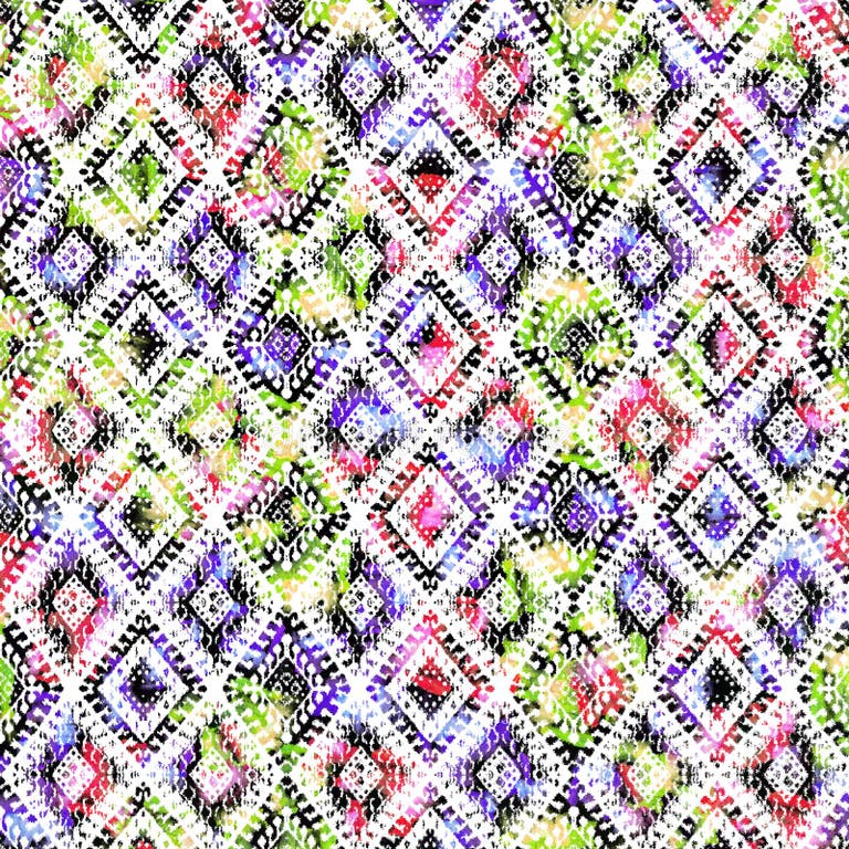 Geometry Repeat Pattern with Texture Background Stock Illustration ...