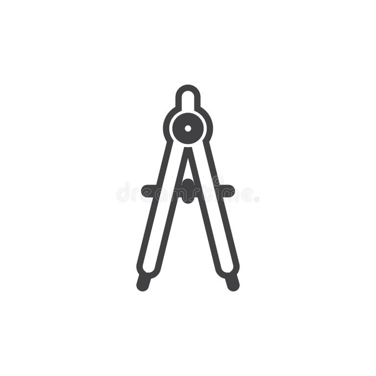 Geometry Compass Icon Vector Stock Vector - Illustration of drawing ...