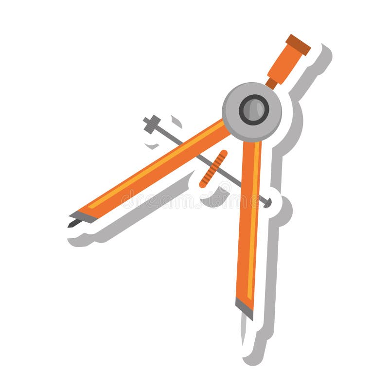 Geometry Compass Isolated Icon Stock Vector - Illustration of tool ...