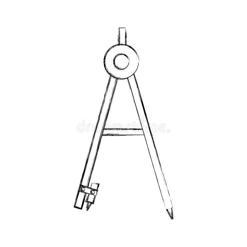 Geometry Compass Isolated Icon Stock Vector - Illustration of architect ...