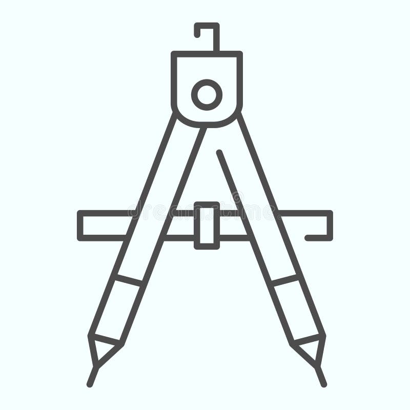 Geometry Compass Solid Icon. School Instrument for Drawing Circle ...